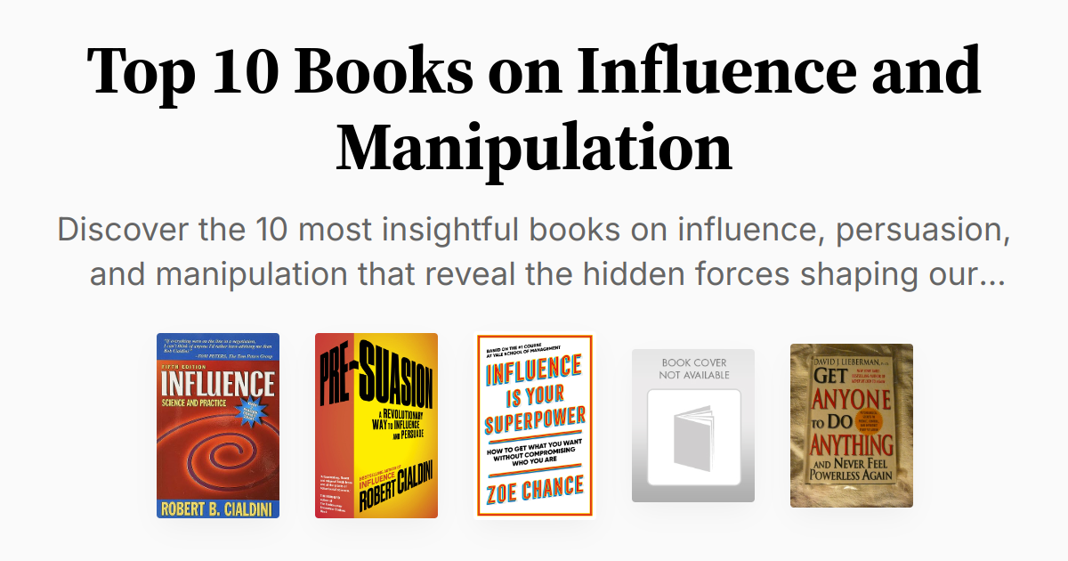 Top 10 Books on Influence and Manipulation | Summary & Audio