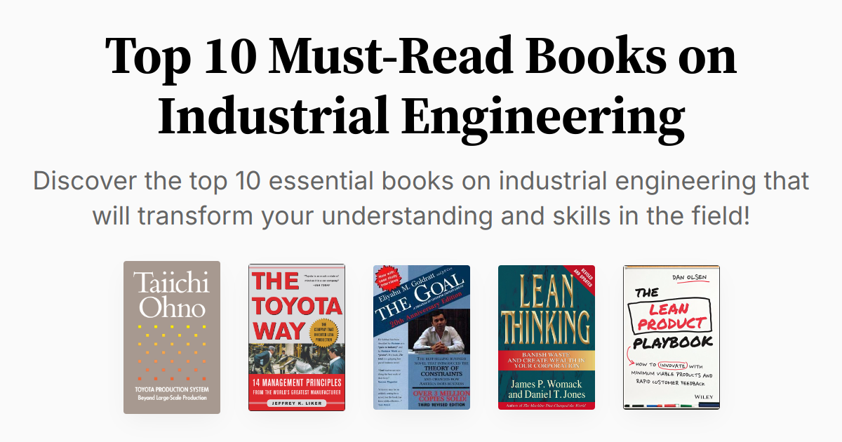 Top 10 Must-Read Books on Industrial Engineering | Summary & Audio