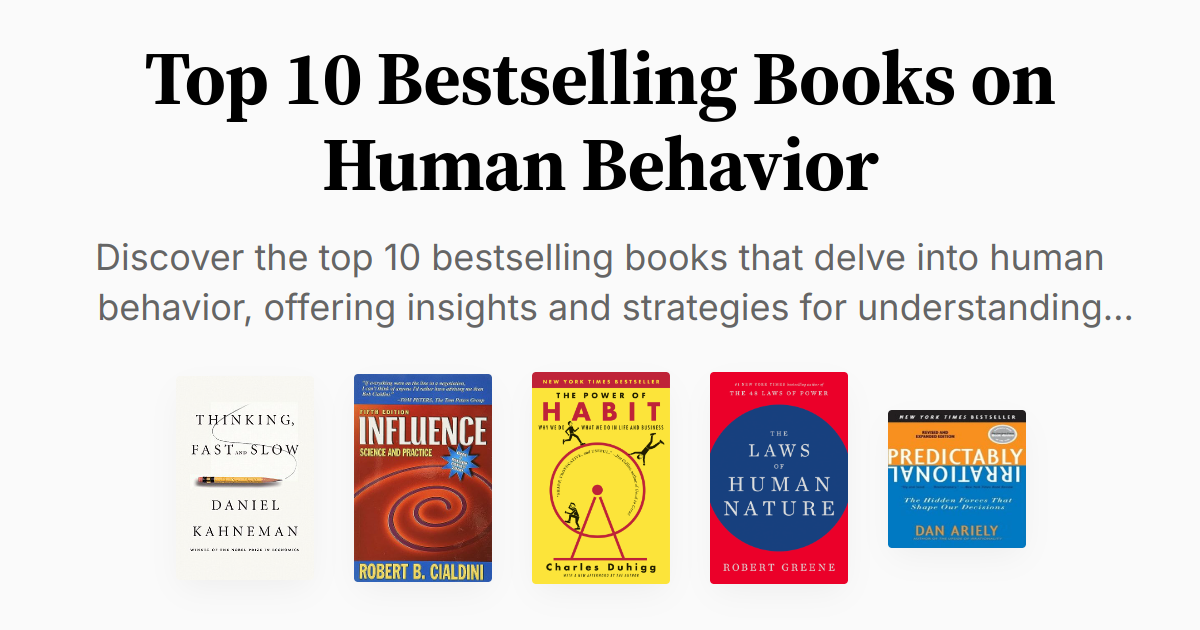 Top 10 Bestselling Books on Human Behavior | Summary & Audio