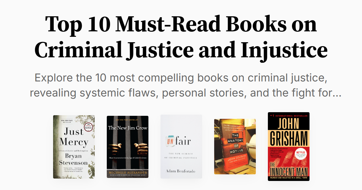 Top 10 Must-Read Books on Criminal Justice and Injustice | Summary & Audio