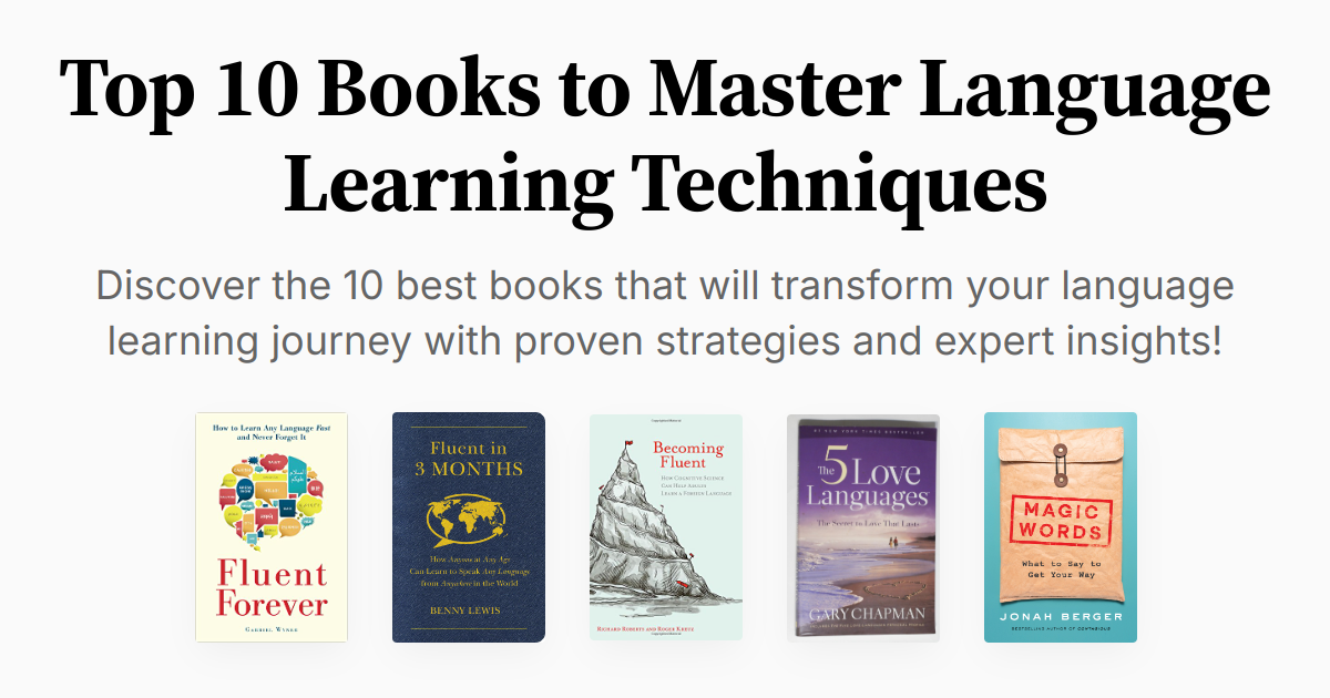 Top 10 Books to Master Language Learning Techniques | Summary & Audio