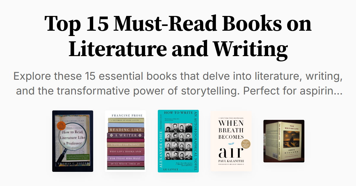 Top 15 Must-Read Books on Literature and Writing | Summary & Audio