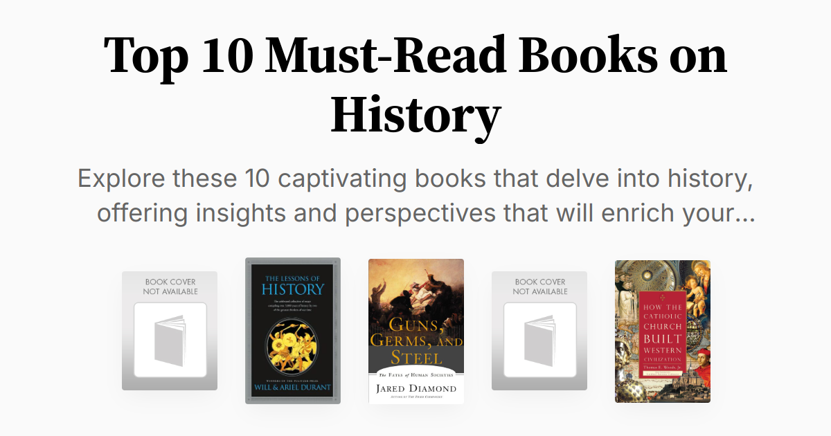 Top 10 Must-Read Books on History | Summary & Audio