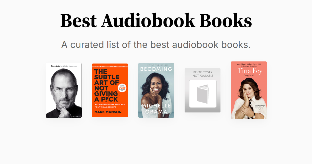 Best Audiobook Books | Summary & Audio