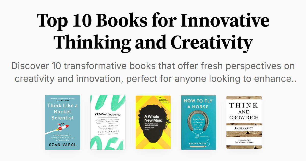 Top 10 Books for Innovative Thinking and Creativity | Summary & Audio