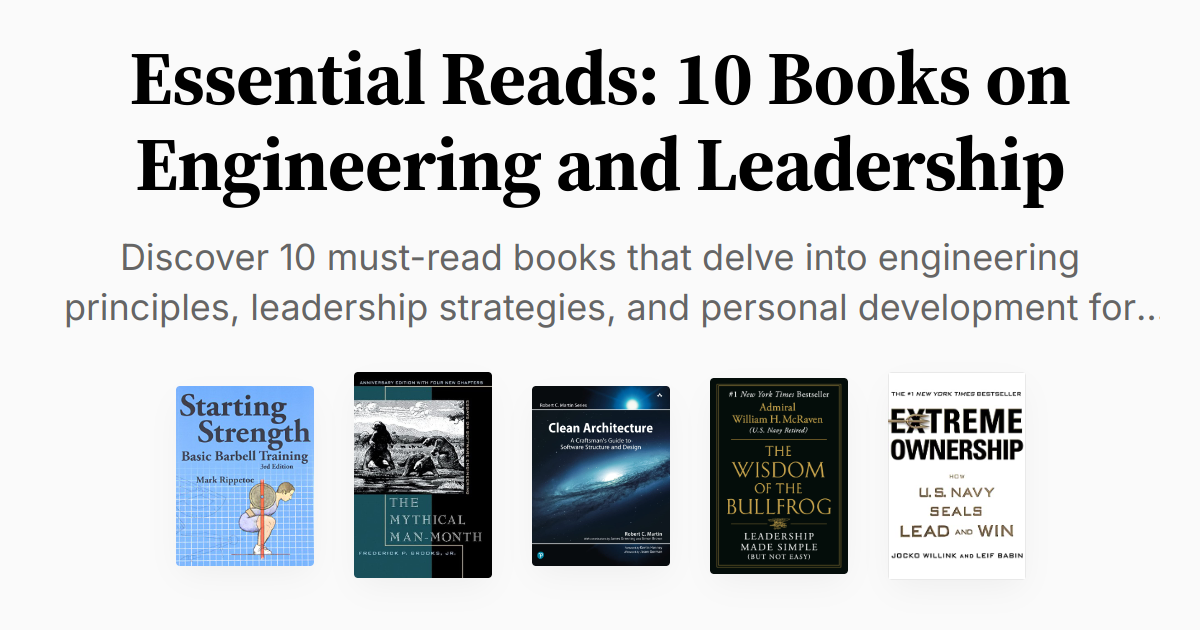 Essential Reads: 10 Books on Engineering and Leadership | Summary & Audio