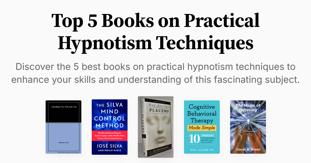 Top 5 Books on Practical Hypnotism Techniques | Summary & Audio