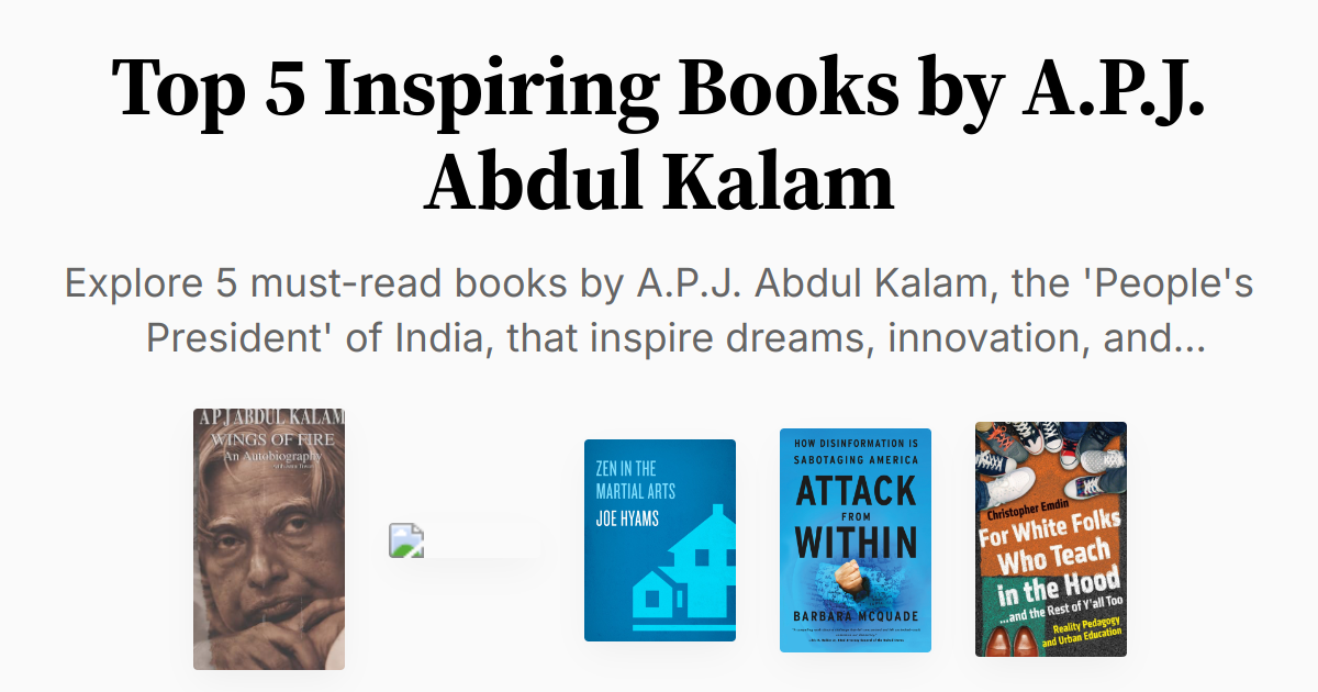 Top 5 Inspiring Books by A.P.J. Abdul Kalam | Summary & Audio