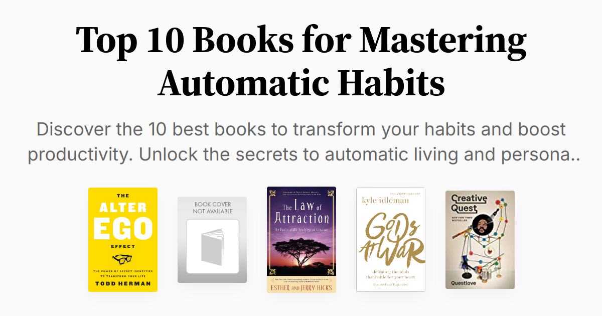 Top 10 Books for Mastering Automatic Habits | Summary & Audio