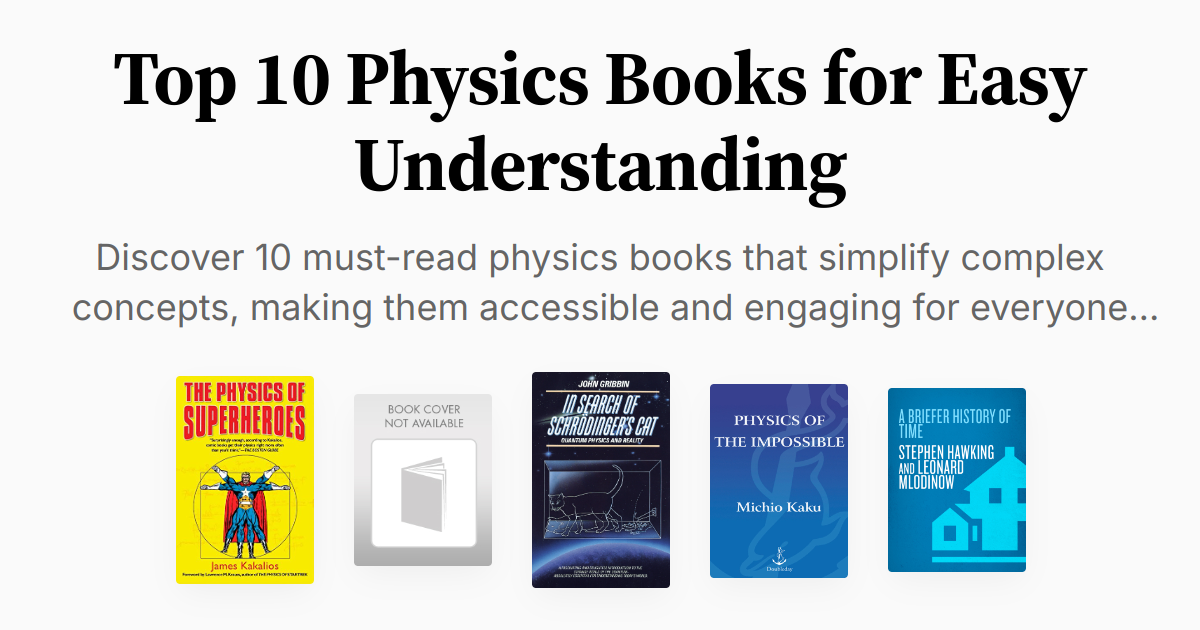 Top 10 Physics Books for Easy Understanding | Summary & Audio
