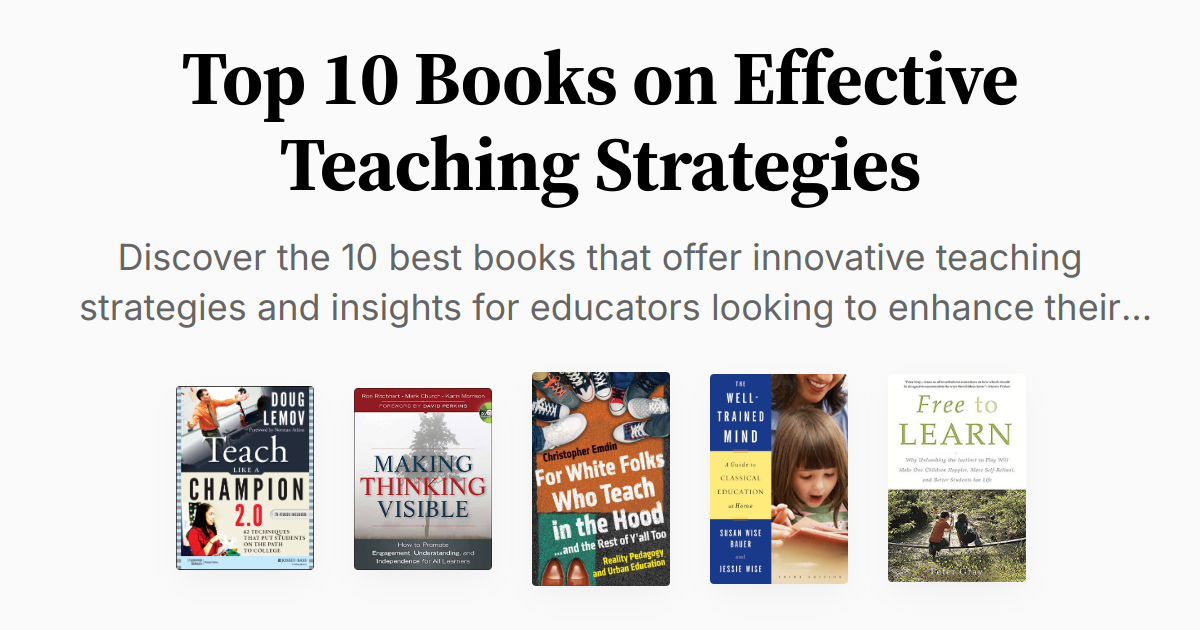 Top 10 Books on Effective Teaching Strategies | Summary & Audio