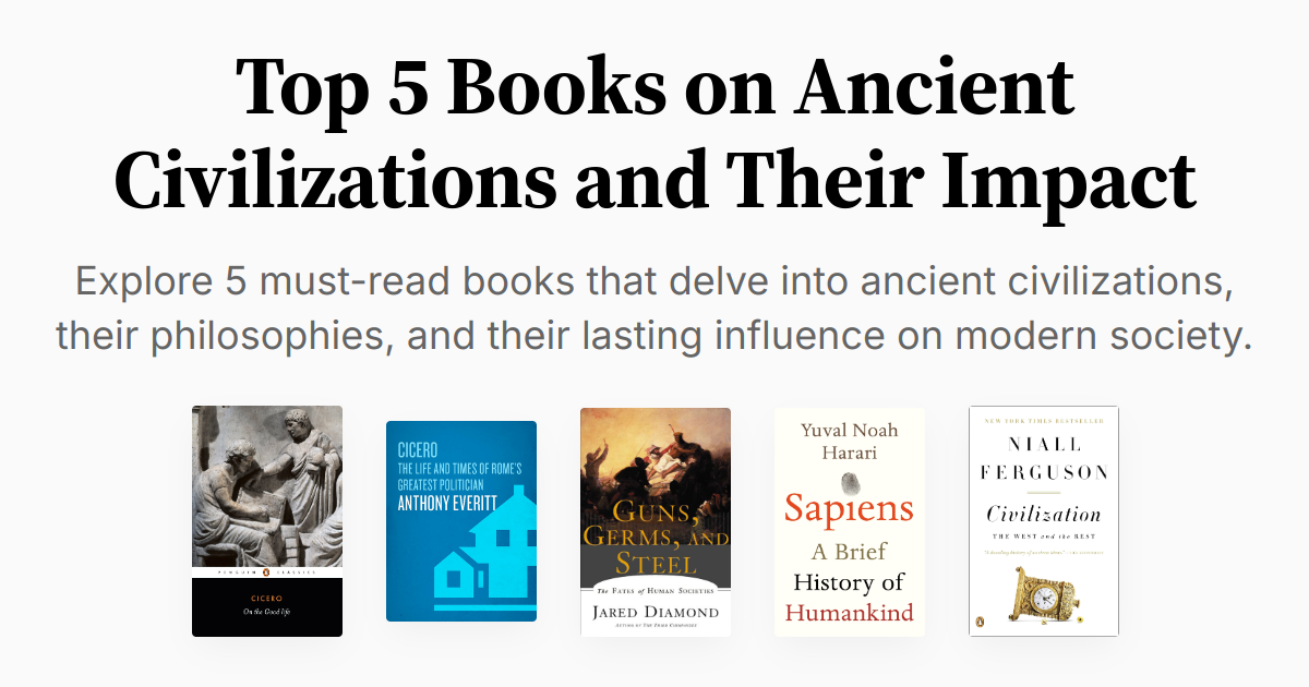 Top 5 Books on Ancient Civilizations and Their Impact | Summary & Audio