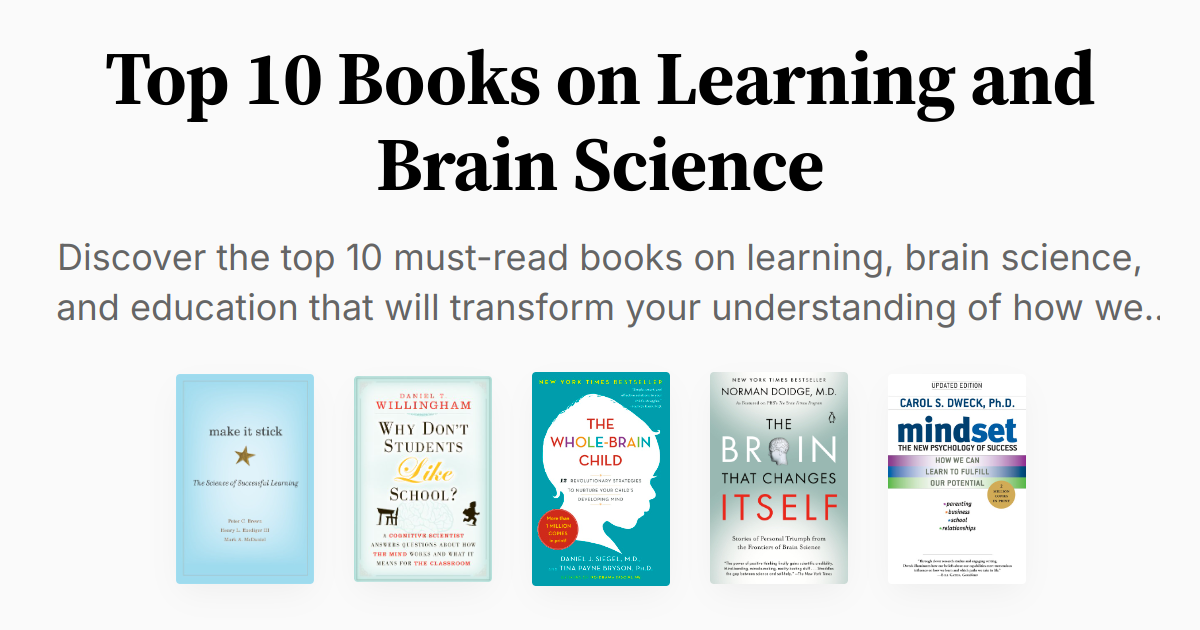 Top 10 Books on Learning and Brain Science | Summary & Audio