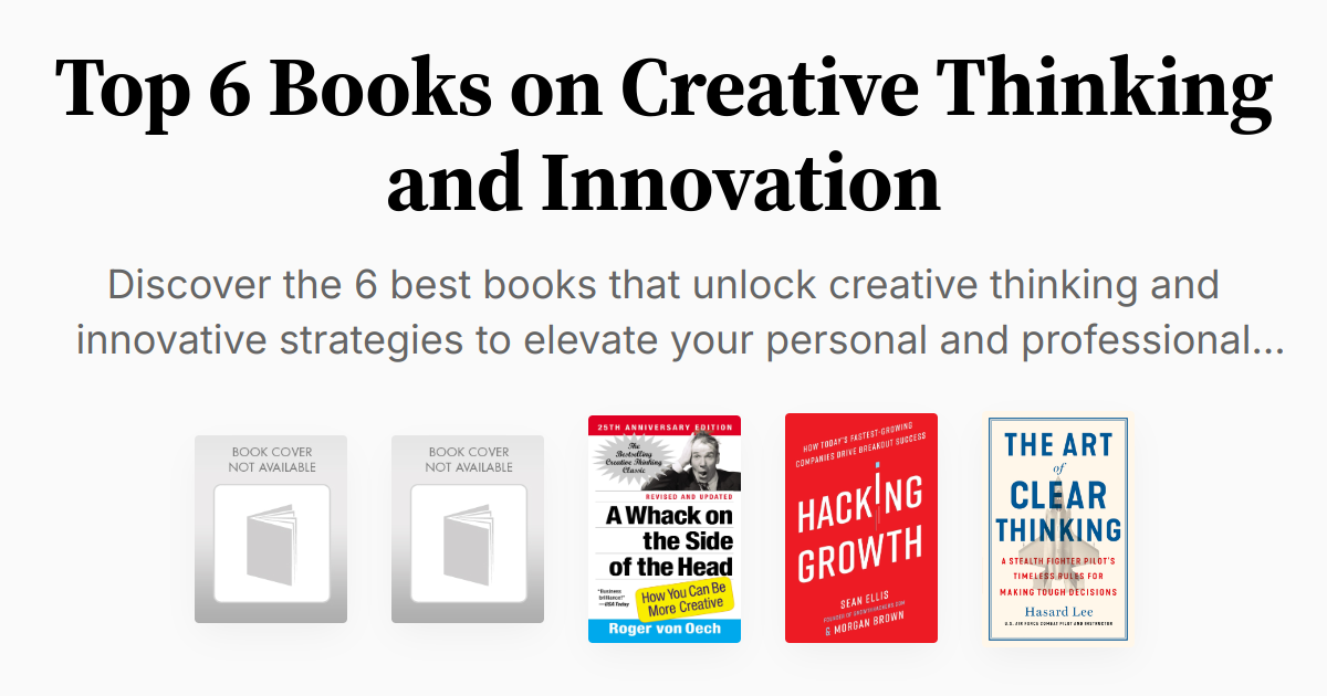 Top 6 Books on Creative Thinking and Innovation | Summary & Audio