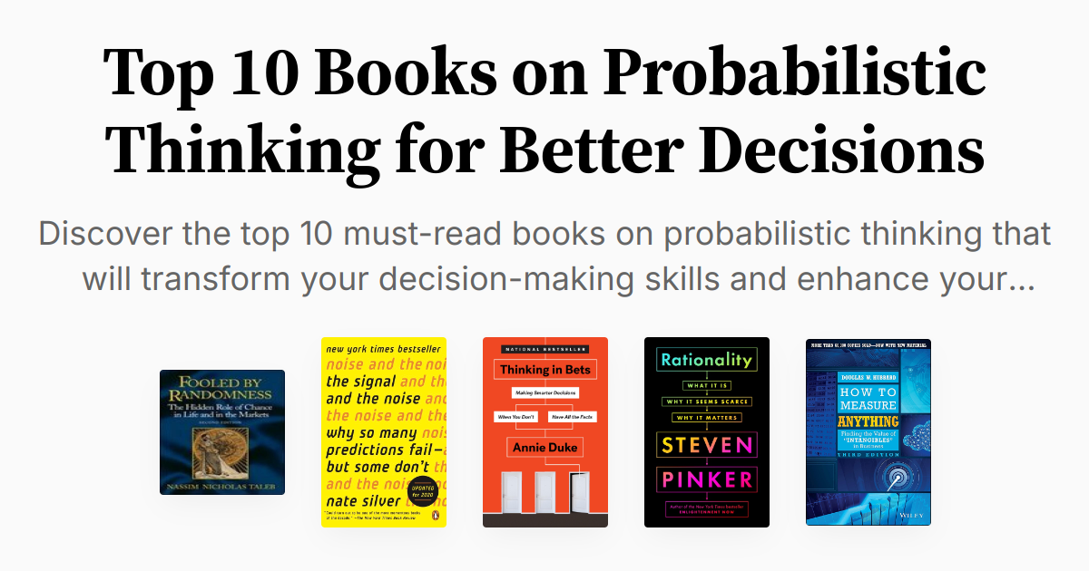 Top 10 Books on Probabilistic Thinking for Better Decisions | Summary ...