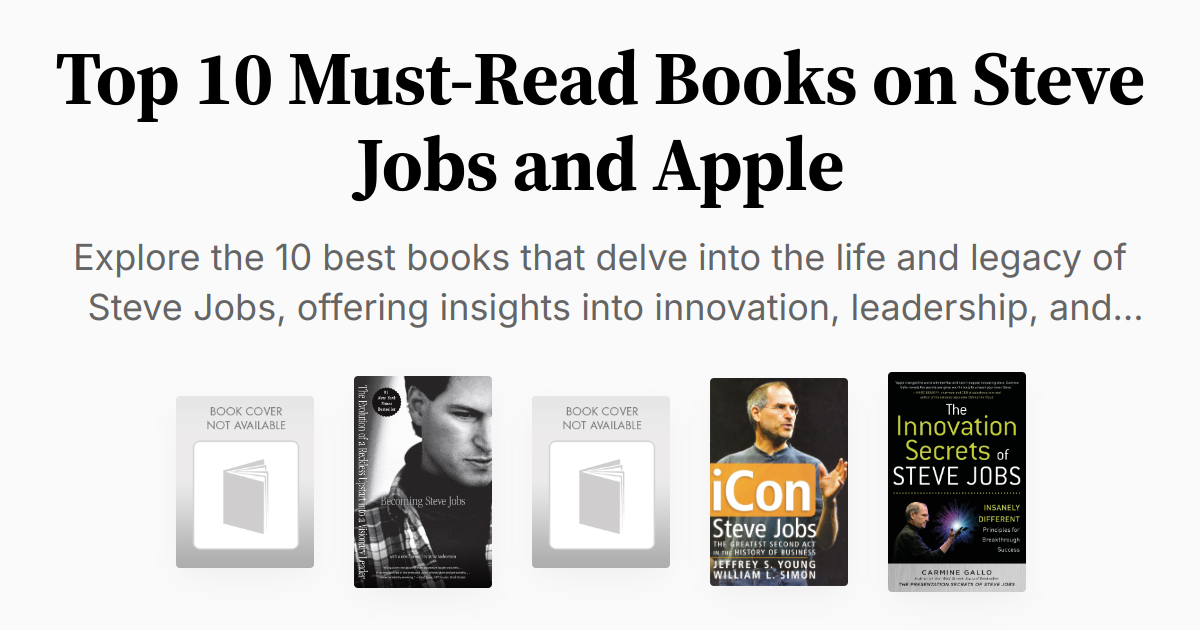 Top 10 Must-Read Books on Steve Jobs and Apple | Summary & Audio
