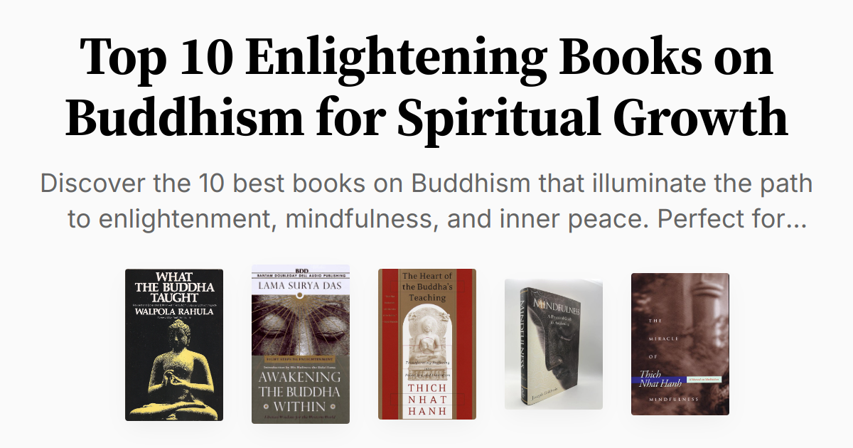 Top 10 Enlightening Books on Buddhism for Spiritual Growth | Summary ...