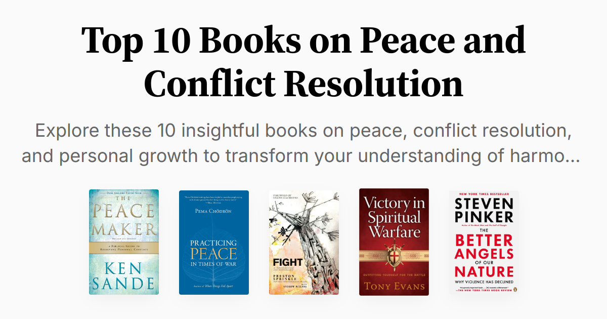 Top 10 Books on Peace and Conflict Resolution | Summary & Audio