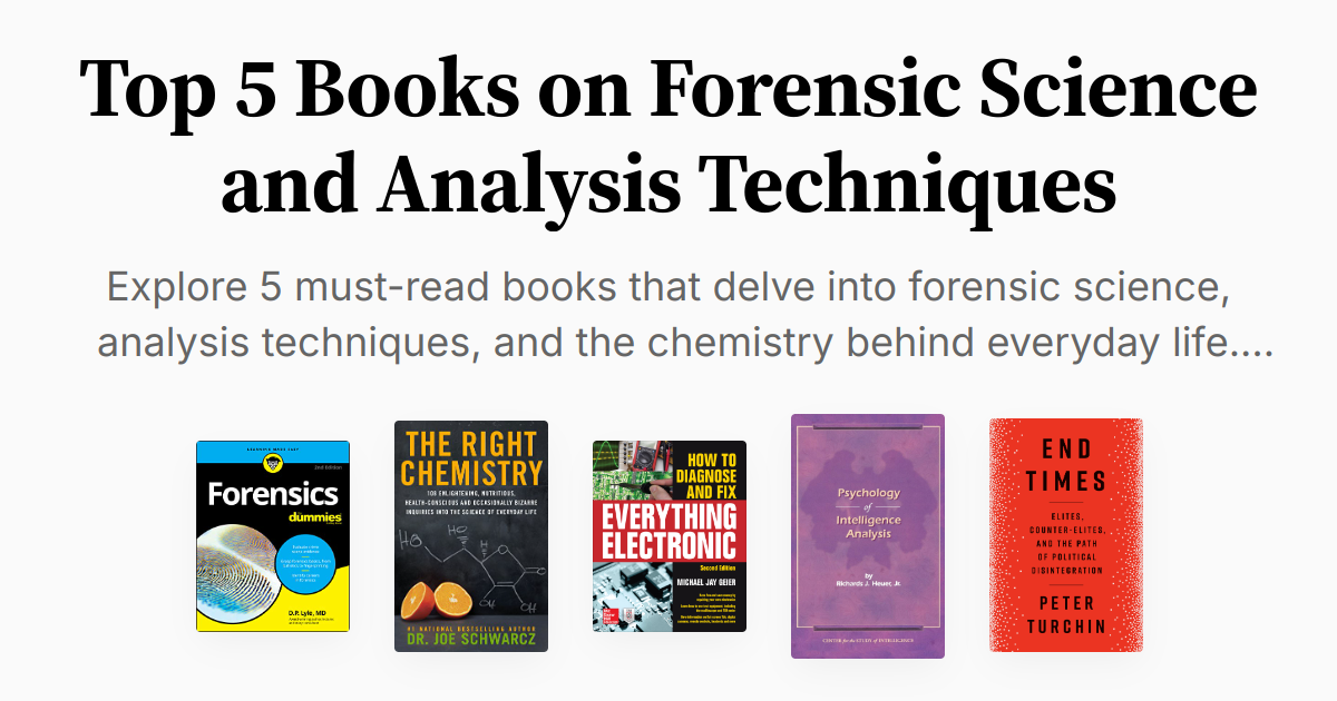 Top 5 Books on Forensic Science and Analysis Techniques | Summary & Audio