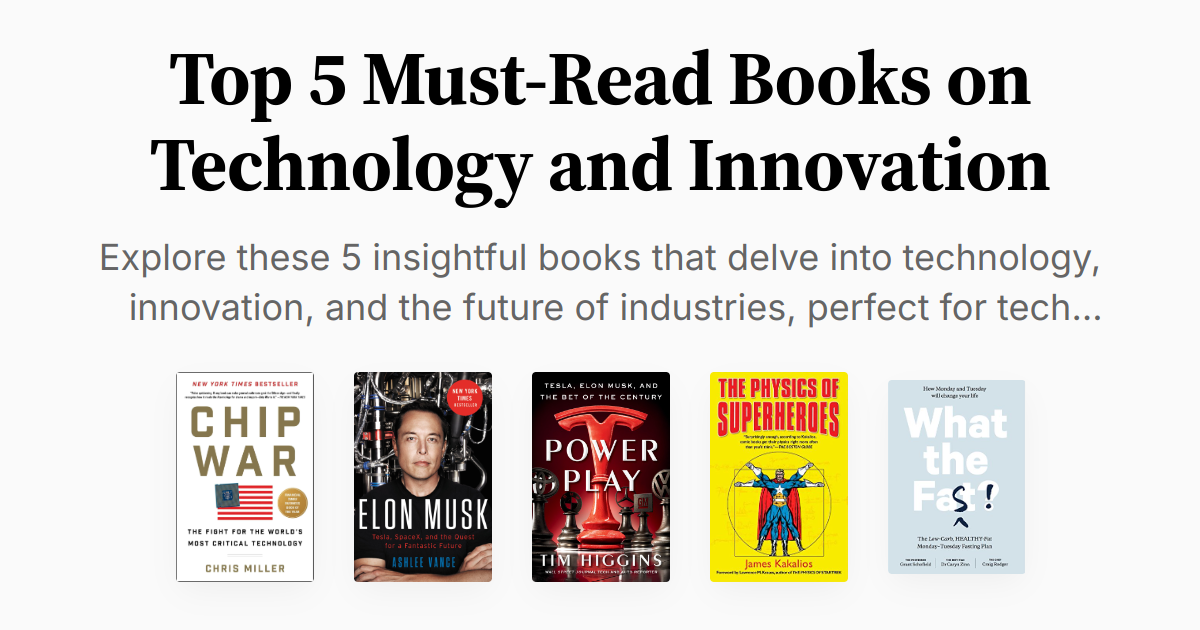 Top 5 Must-Read Books on Technology and Innovation | Summary & Audio
