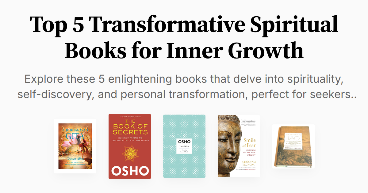 Top 5 Transformative Spiritual Books for Inner Growth | Summary & Audio