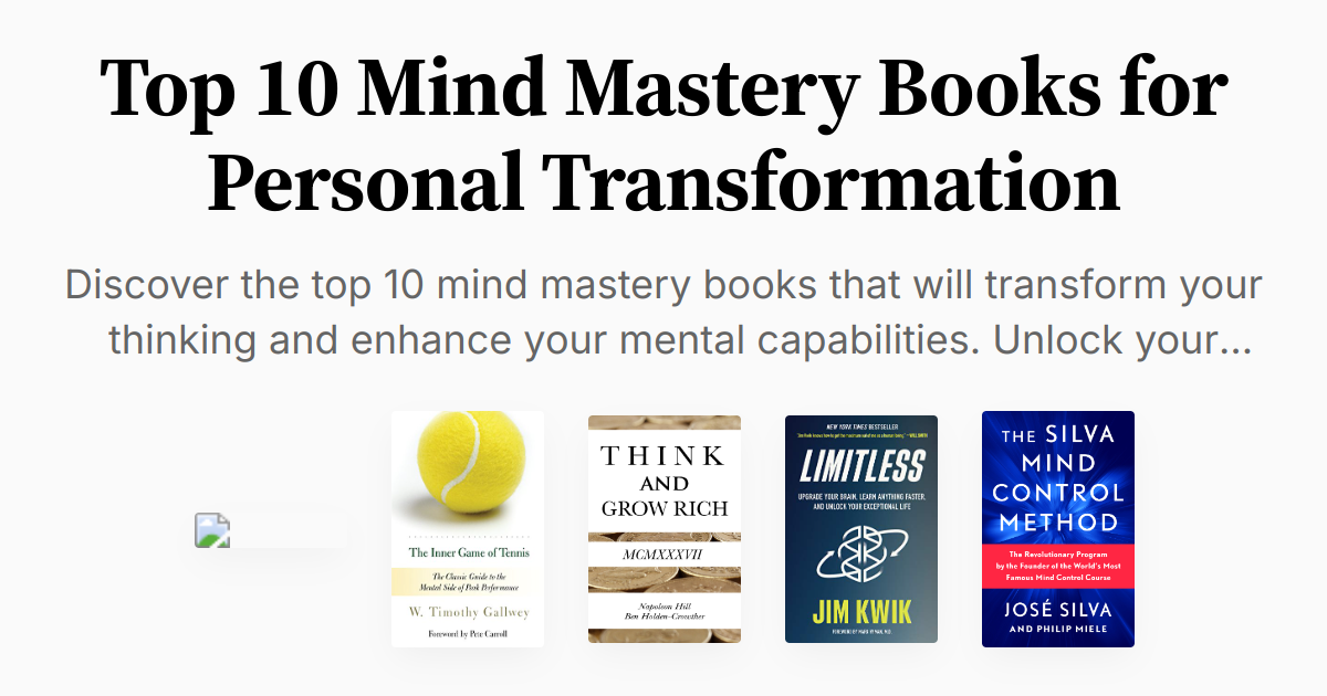 Top 10 Mind Mastery Books for Personal Transformation | Summary & Audio