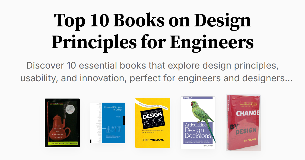 Top 10 Books on Design Principles for Engineers | Summary & Audio