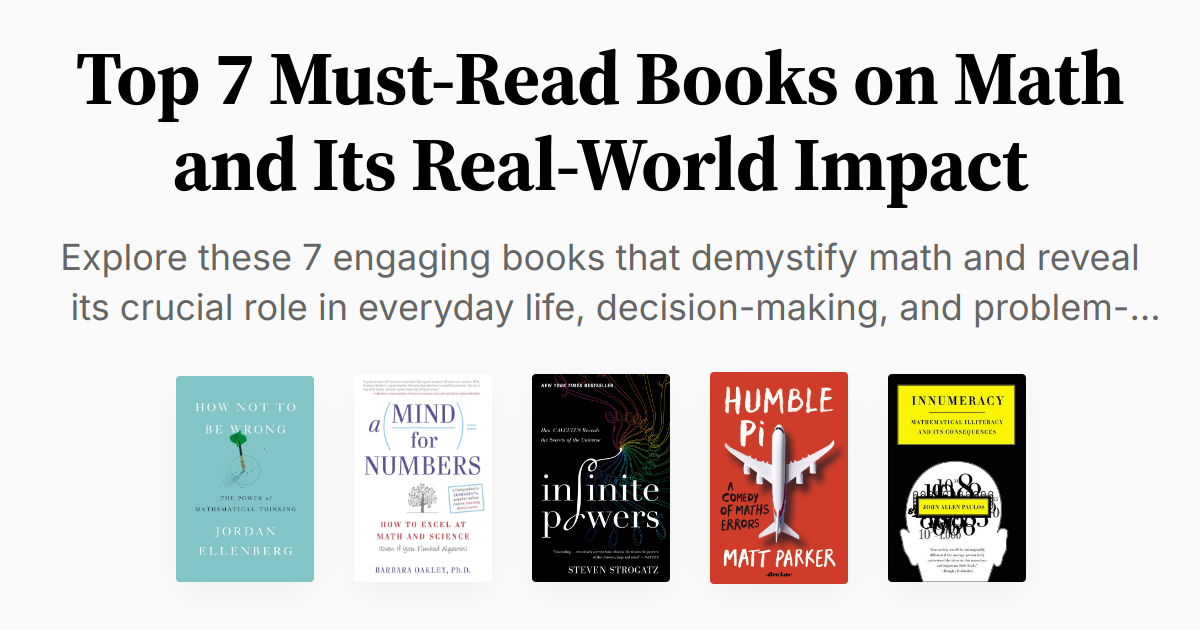 Top 7 Must-Read Books on Math and Its Real-World Impact | Summary & Audio