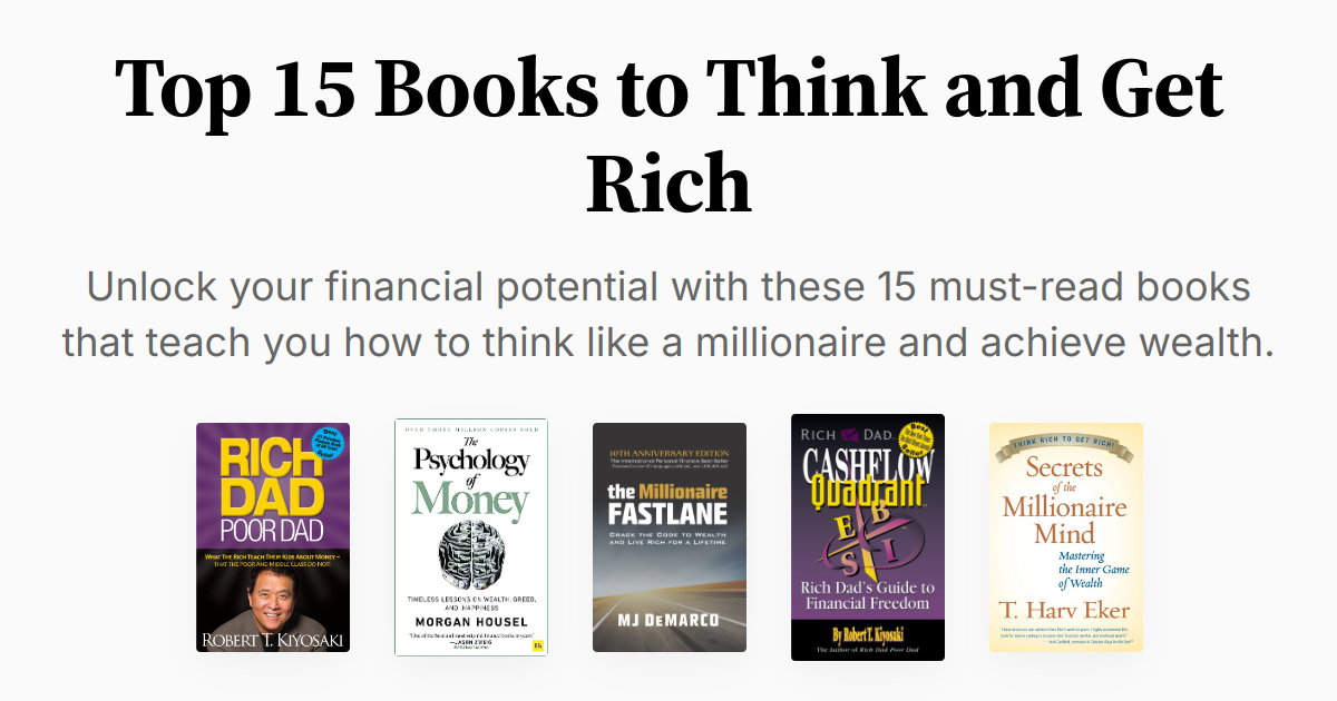 Top 15 Books to Think and Get Rich | Summary & Audio