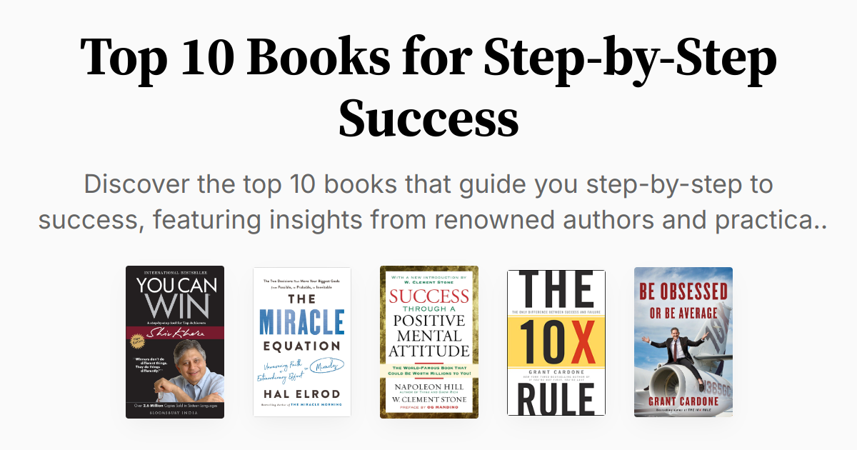 Top 10 Books for Step-by-Step Success | Summary & Audio