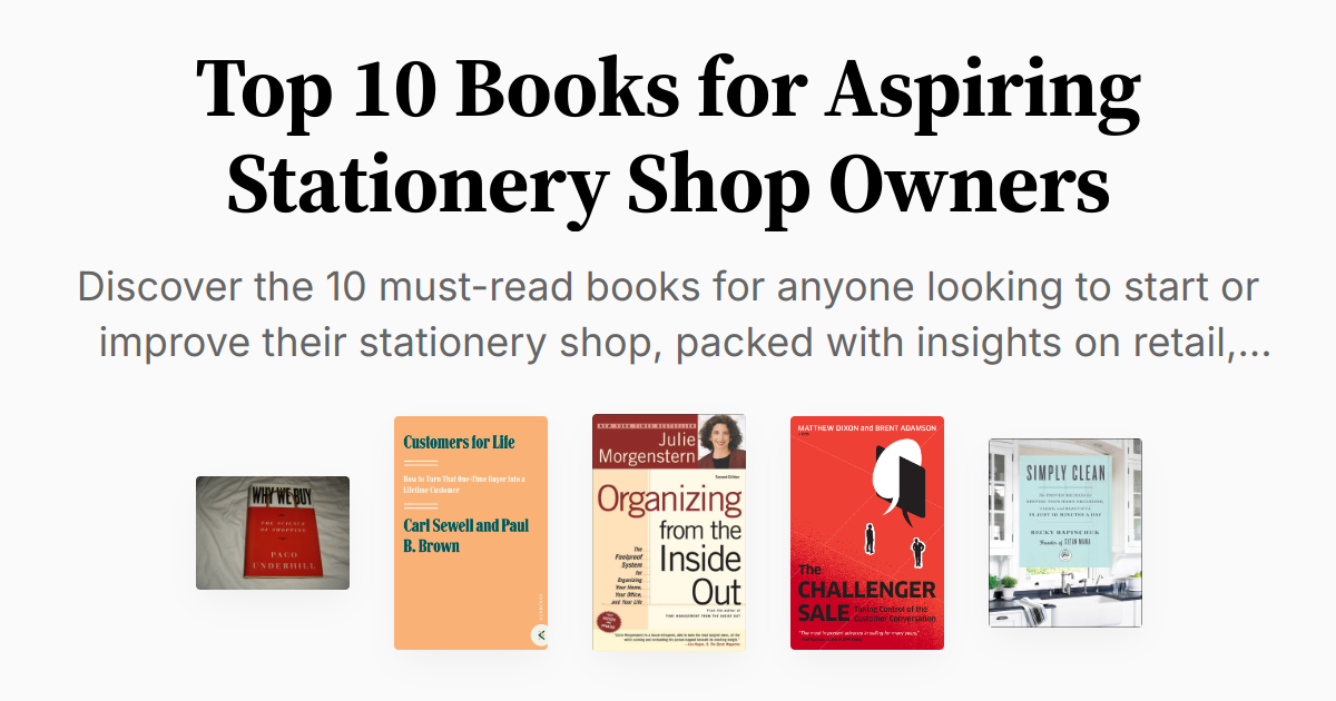 Top 10 Books for Aspiring Stationery Shop Owners | Summary & Audio