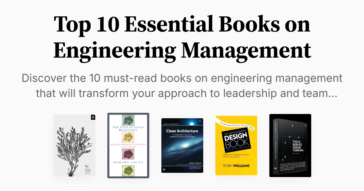 Top 10 Essential Books on Engineering Management | Summary & Audio