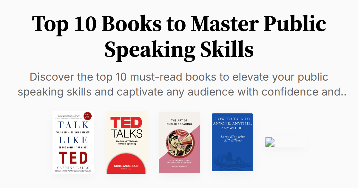Top 10 Books to Master Public Speaking Skills | Summary & Audio