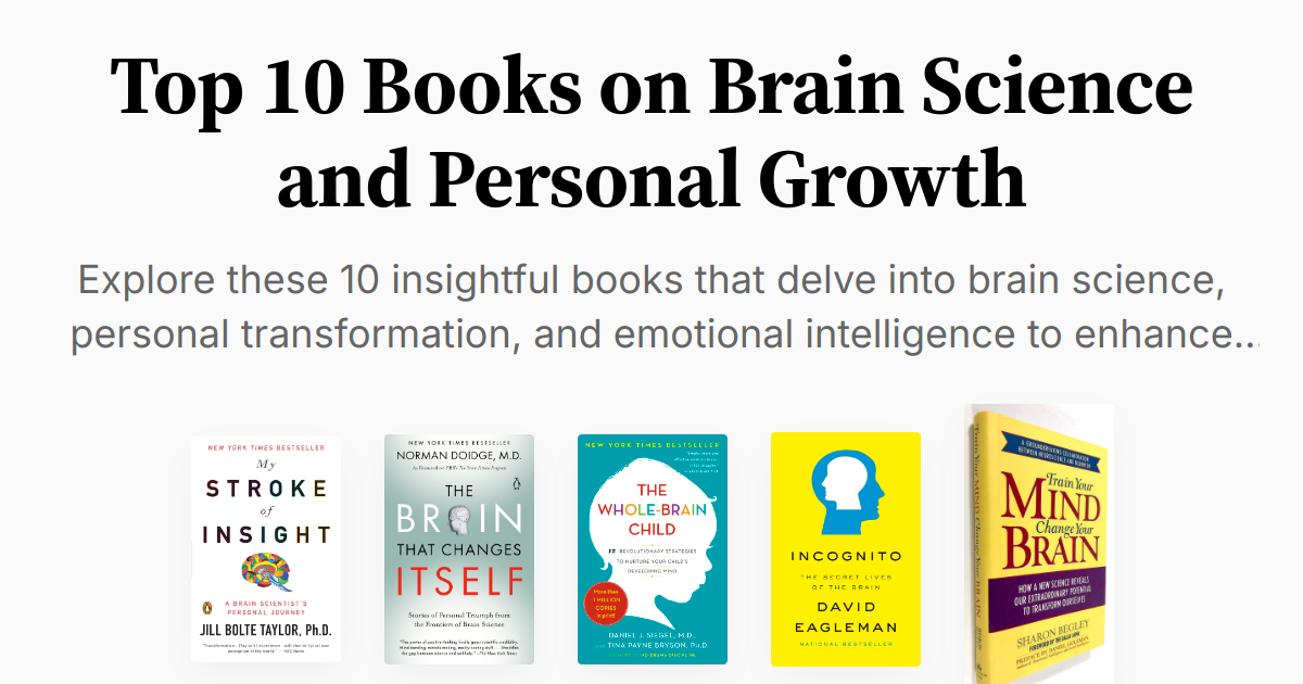 Top 10 Books on Brain Science and Personal Growth | Summary & Audio