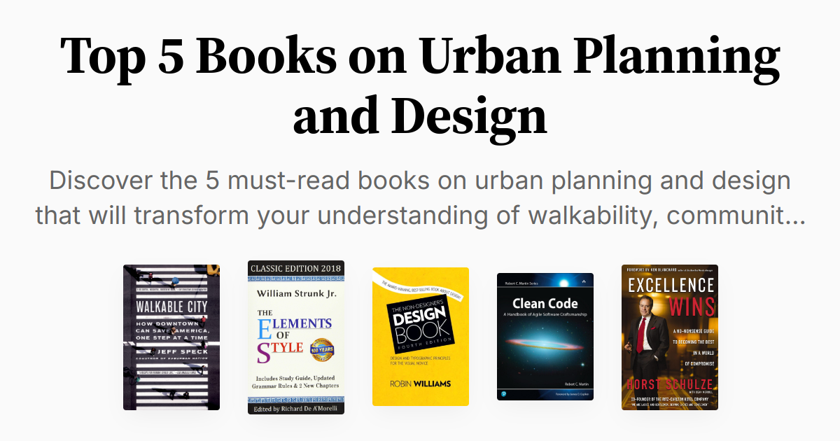 Top 5 Books on Urban Planning and Design | Summary & Audio