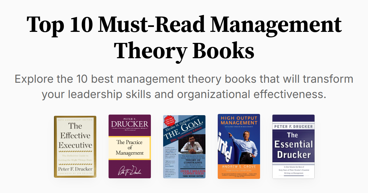 Top 10 Must-Read Management Theory Books | Summary & Audio