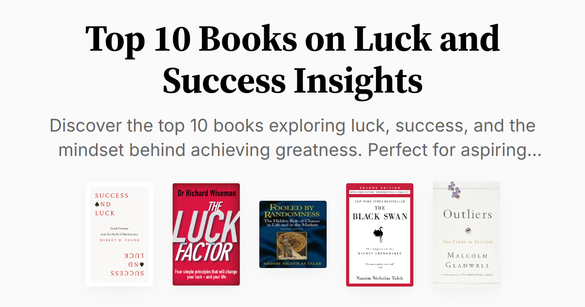 Top 10 Books on Luck and Success Insights | Summary & Audio