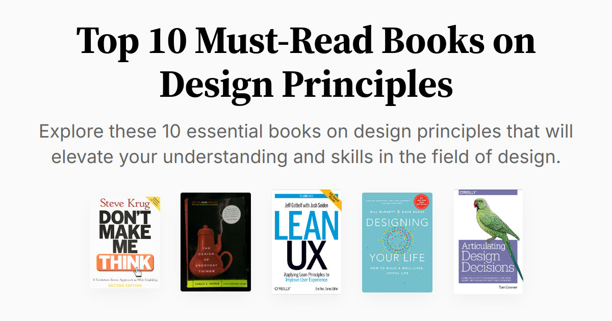 Top 10 Must-Read Books on Design Principles | Summary & Audio
