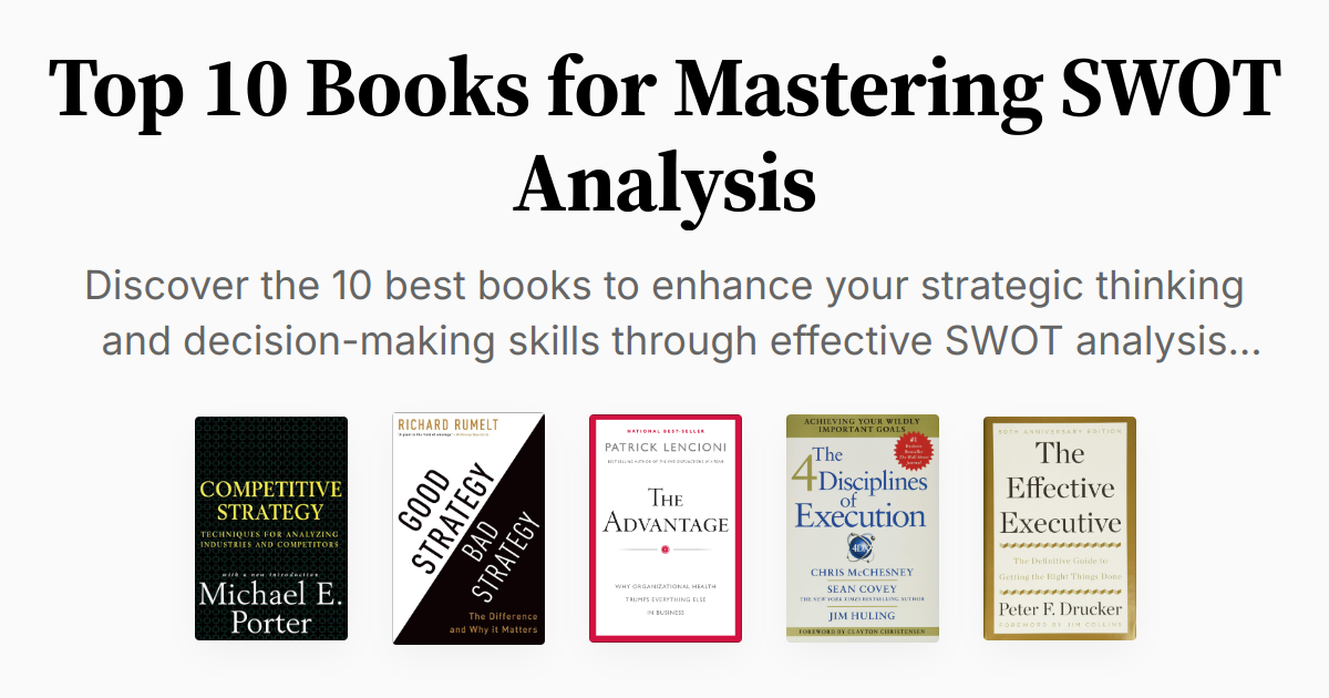 Top 10 Books for Mastering SWOT Analysis | Summary & Audio