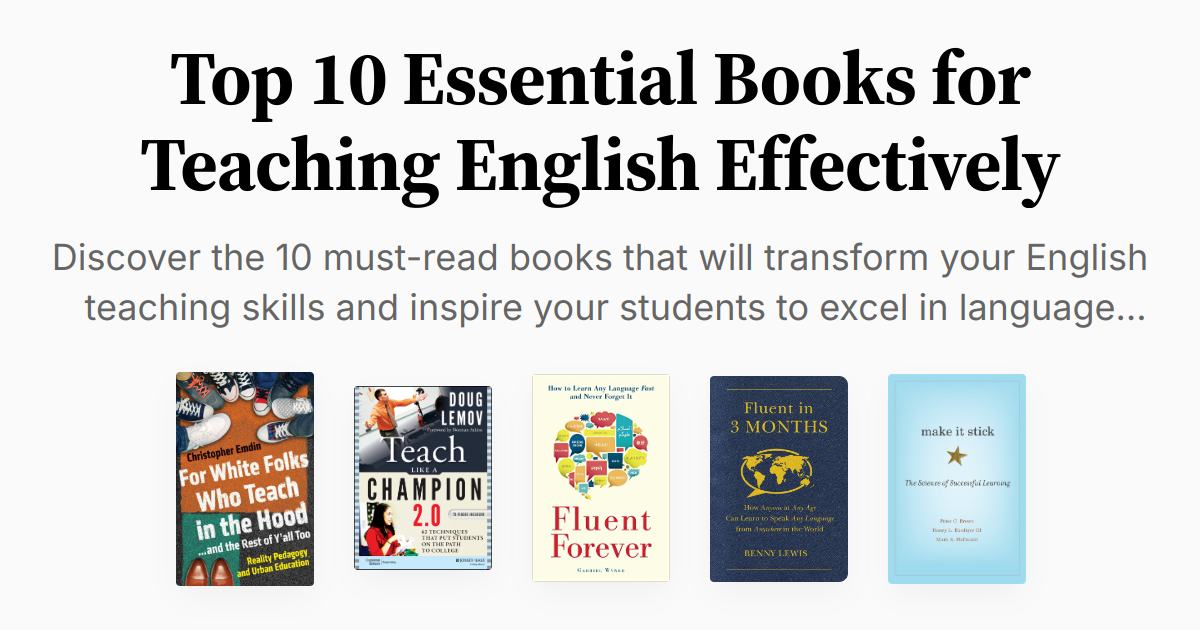 Top 10 Essential Books for Teaching English Effectively | Summary & Audio