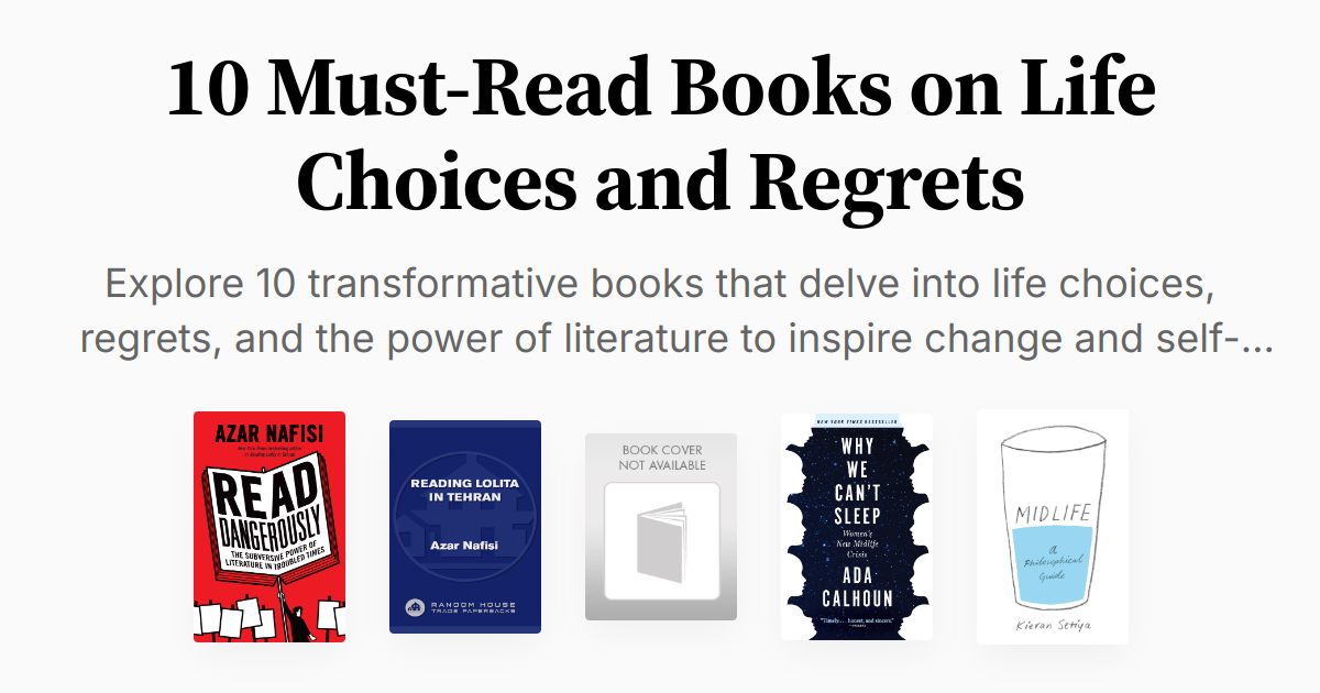 10 Must-Read Books on Life Choices and Regrets | Summary & Audio