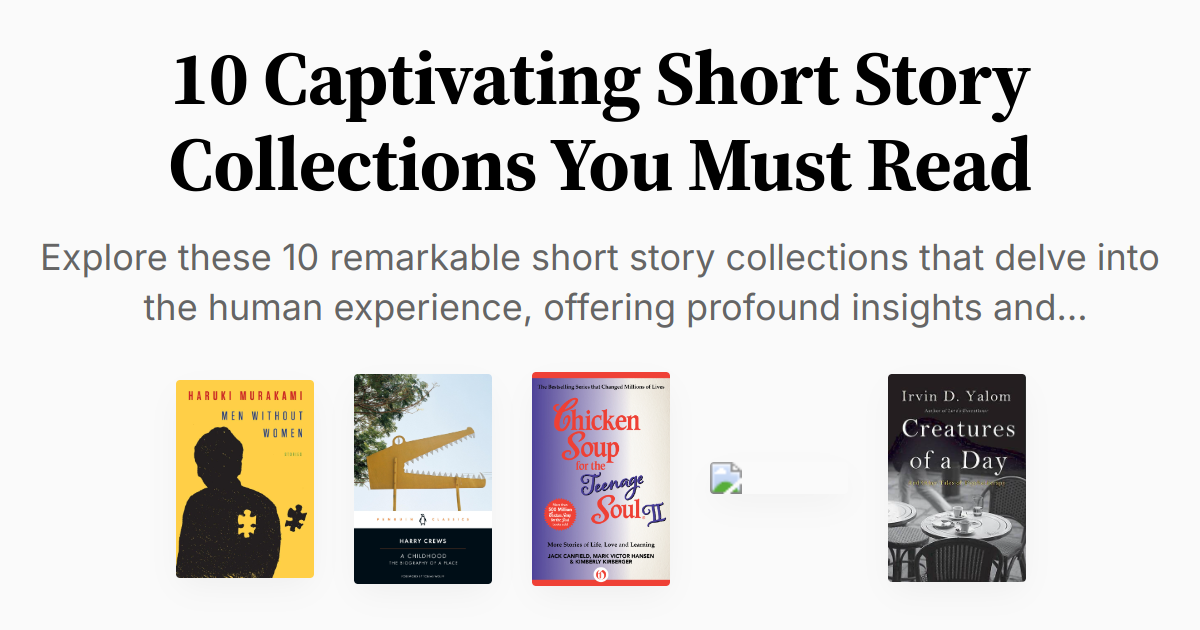 10 Captivating Short Story Collections You Must Read | Summary & Audio