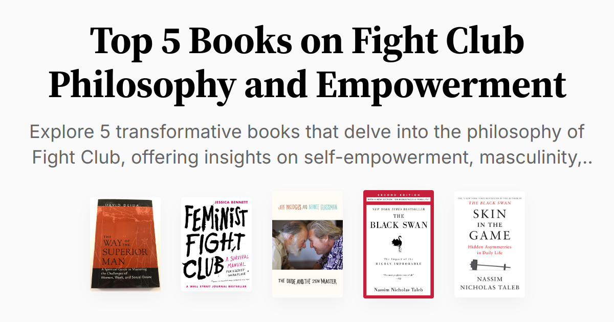 Top 5 Books on Fight Club Philosophy and Empowerment | Summary & Audio