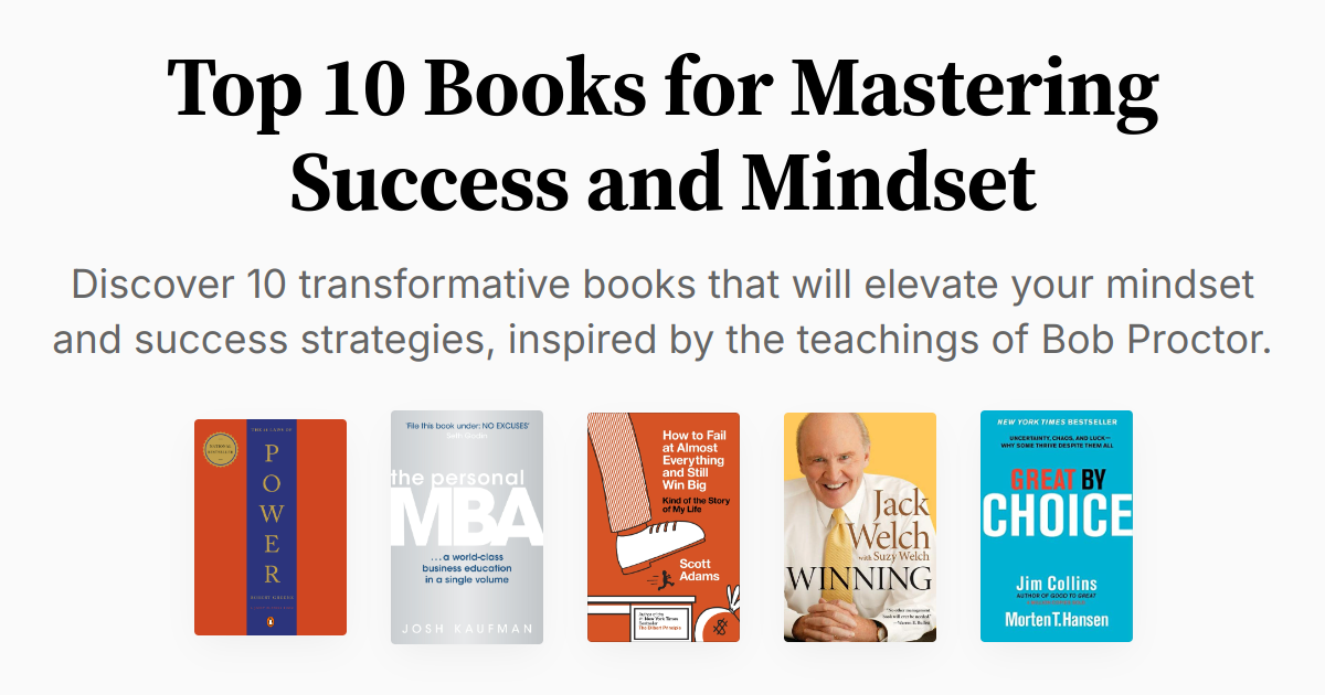 Top 10 Books for Mastering Success and Mindset | Summary & Audio