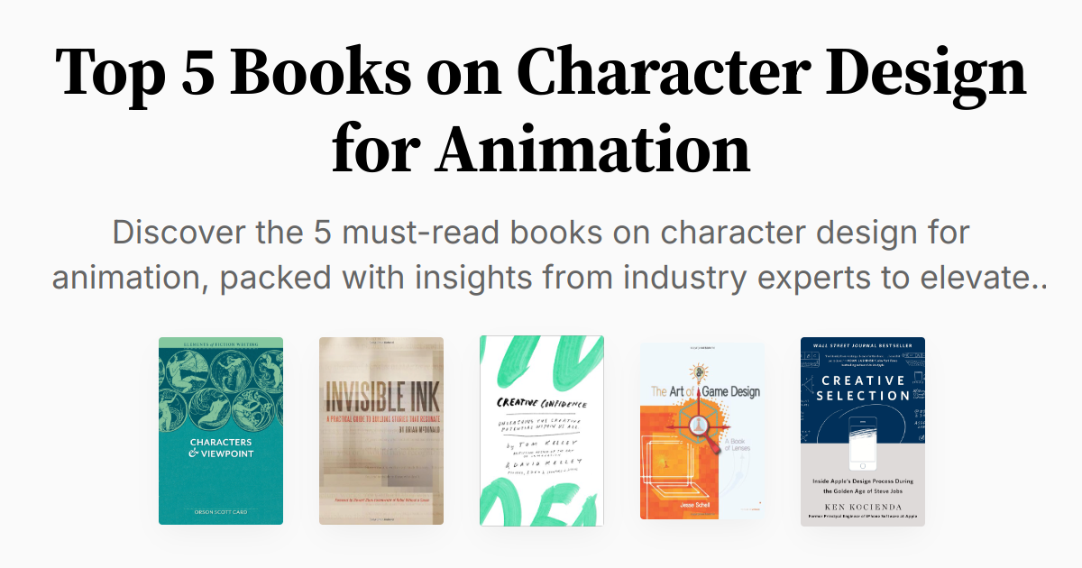 Top 5 Books on Character Design for Animation | Summary & Audio