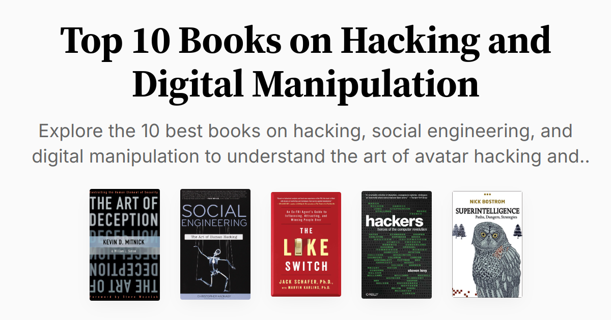 Top 10 Books on Hacking and Digital Manipulation | Summary & Audio