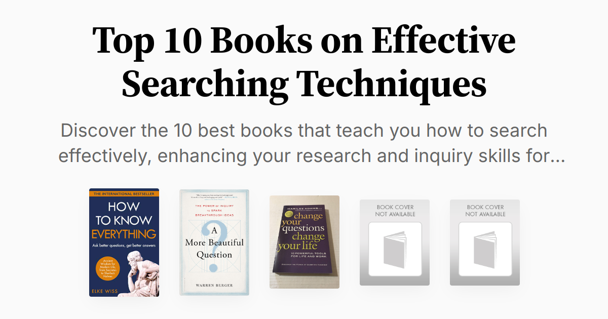 Top 10 Books on Effective Searching Techniques | Summary & Audio