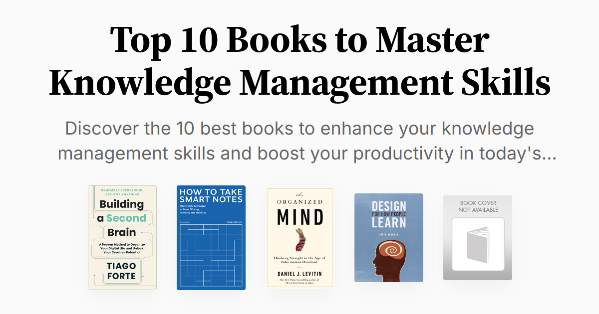 Top 10 Books to Master Knowledge Management Skills | Summary & Audio