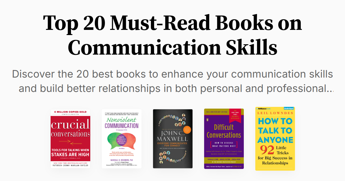 Top 20 Must-Read Books on Communication Skills | Summary & Audio