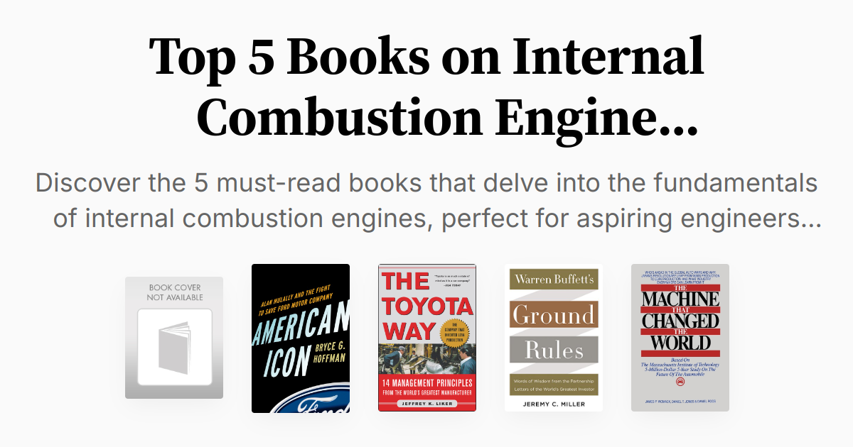 Top 5 Books on Internal Combustion Engine Fundamentals | Summary & Audio